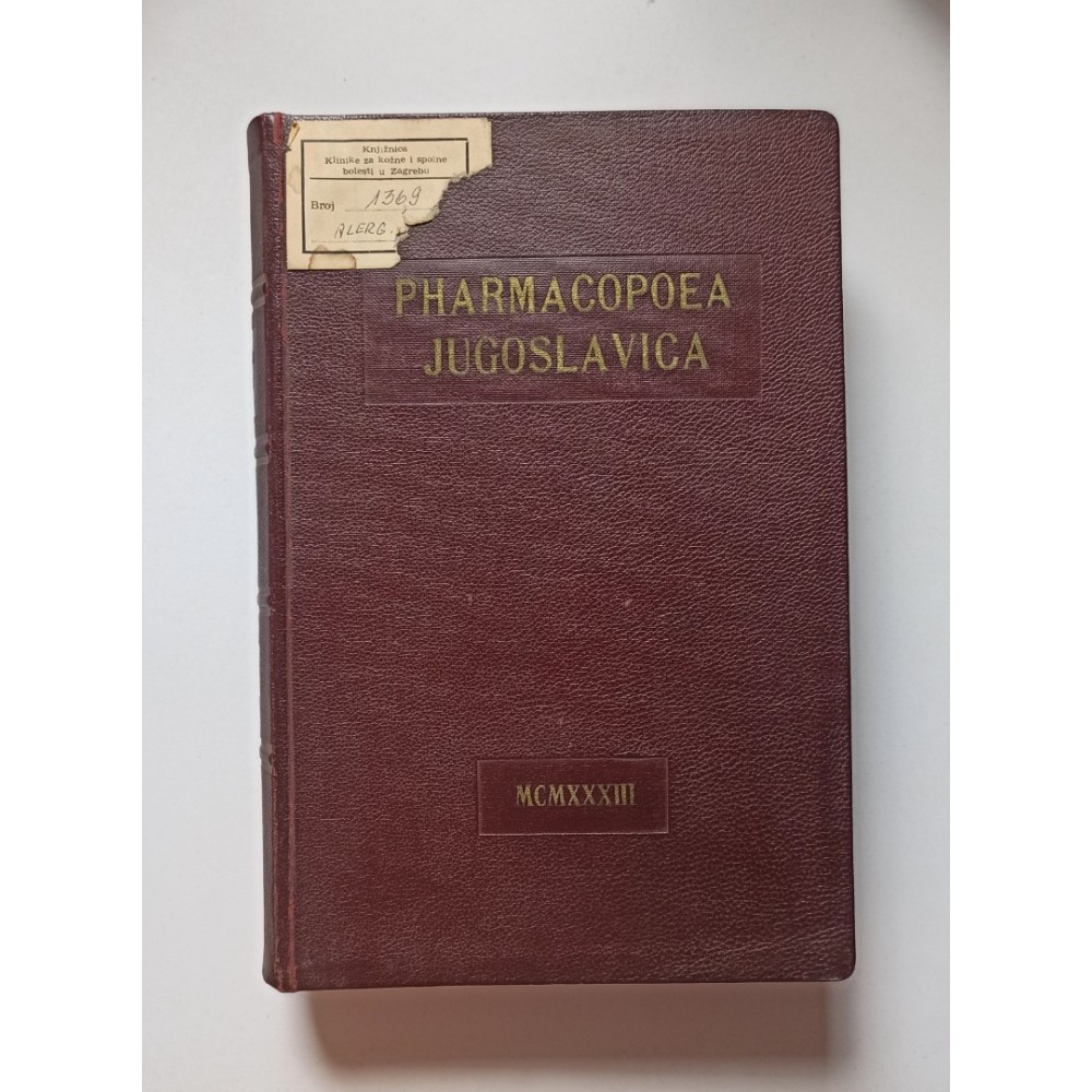 Pharmacopoea Jugoslavica - Jugoslovenska farmakopeja